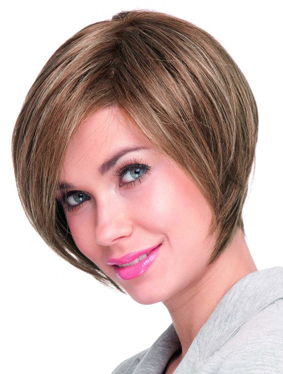 Cheap Bob Wigs UK, Chin Length Straight Lace Front Auburn Top Bob Wigs