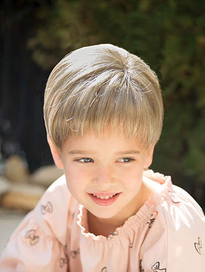 4" Cropped Straight Monofilament Boycuts Kids Wigs