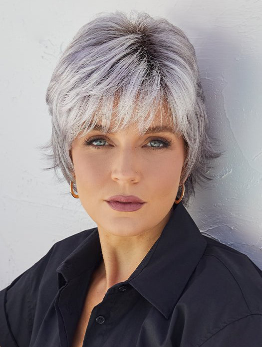 Grey Style Wigs Wavy Capless Synthetic 6" Wigs